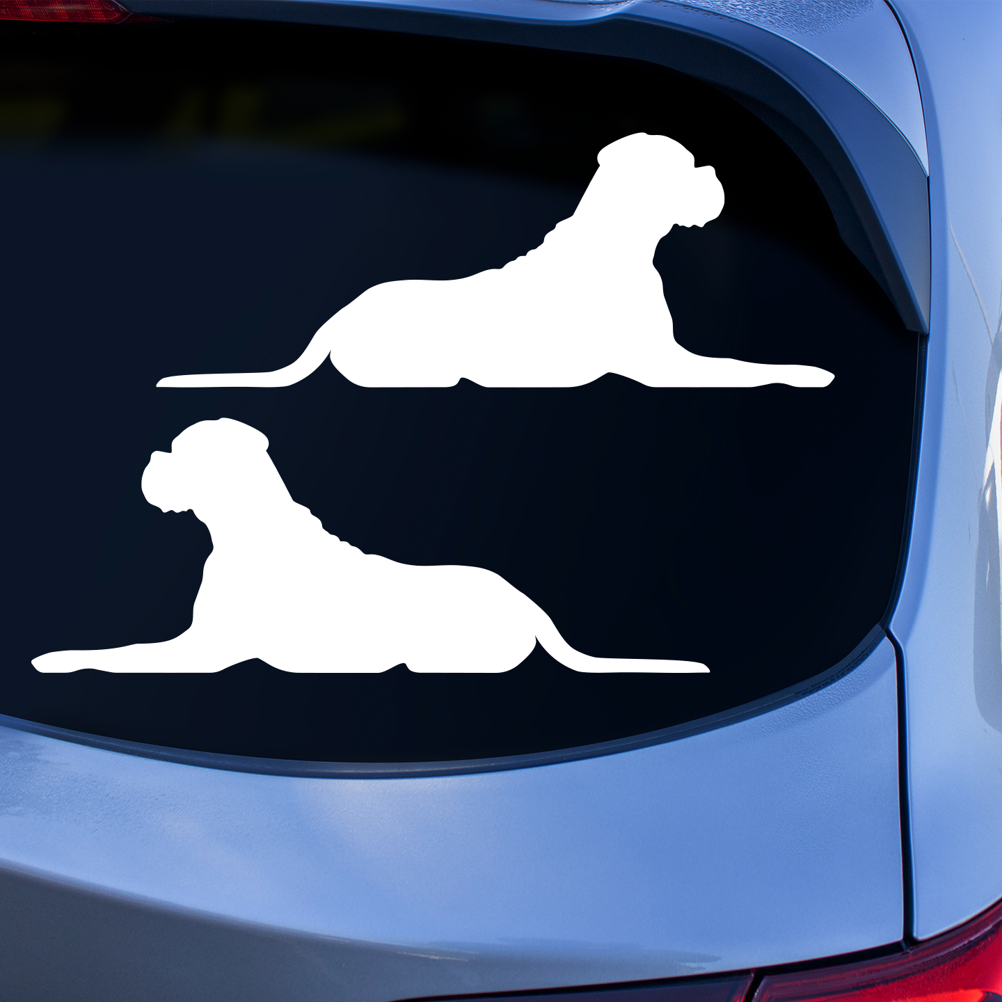 Boxer Dog Silhouette Stickers | Dog Stickers For Cars Australia – Pet ...