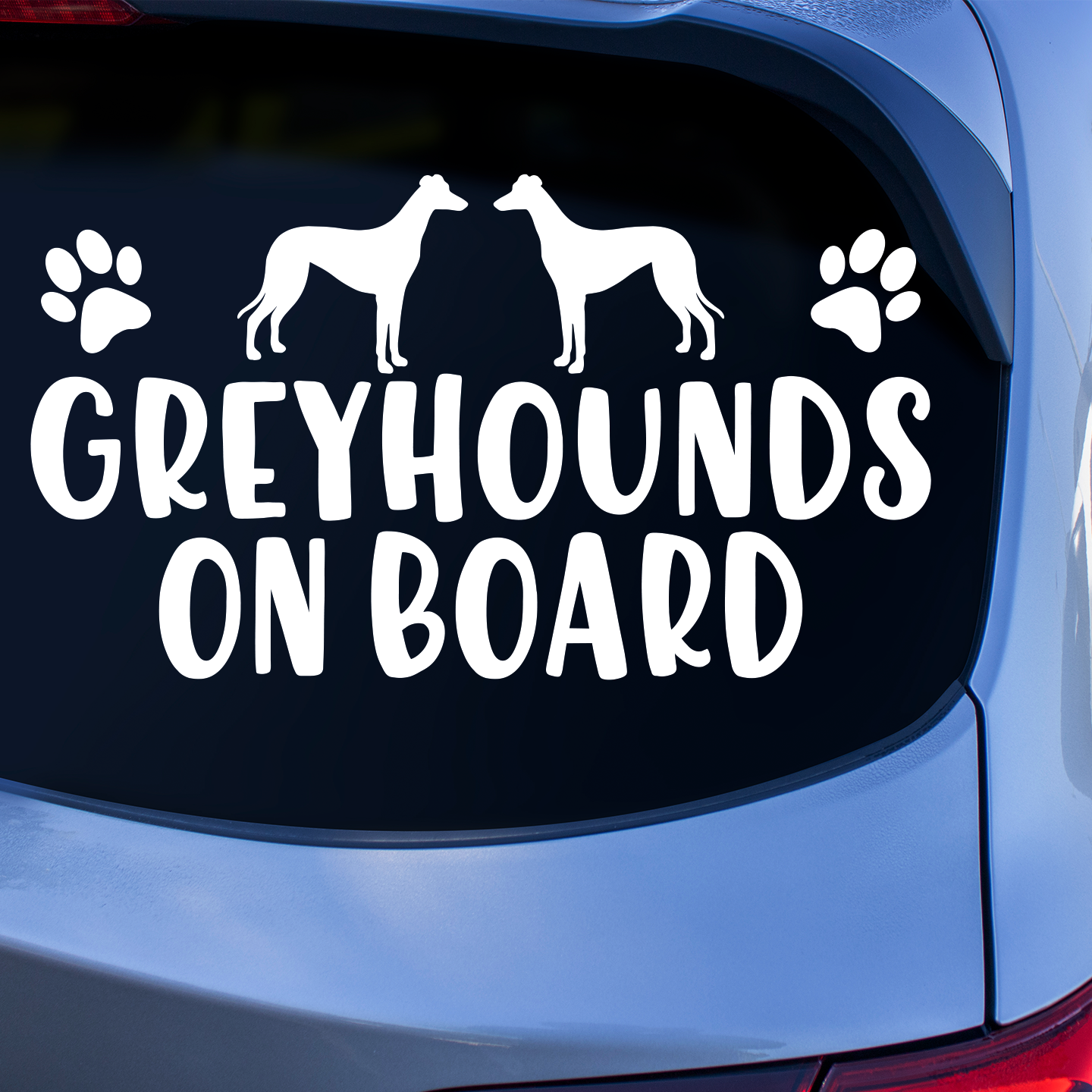 Greyhounds On Board Sticker | Dog Stickers For Cars Australia – Pet ...