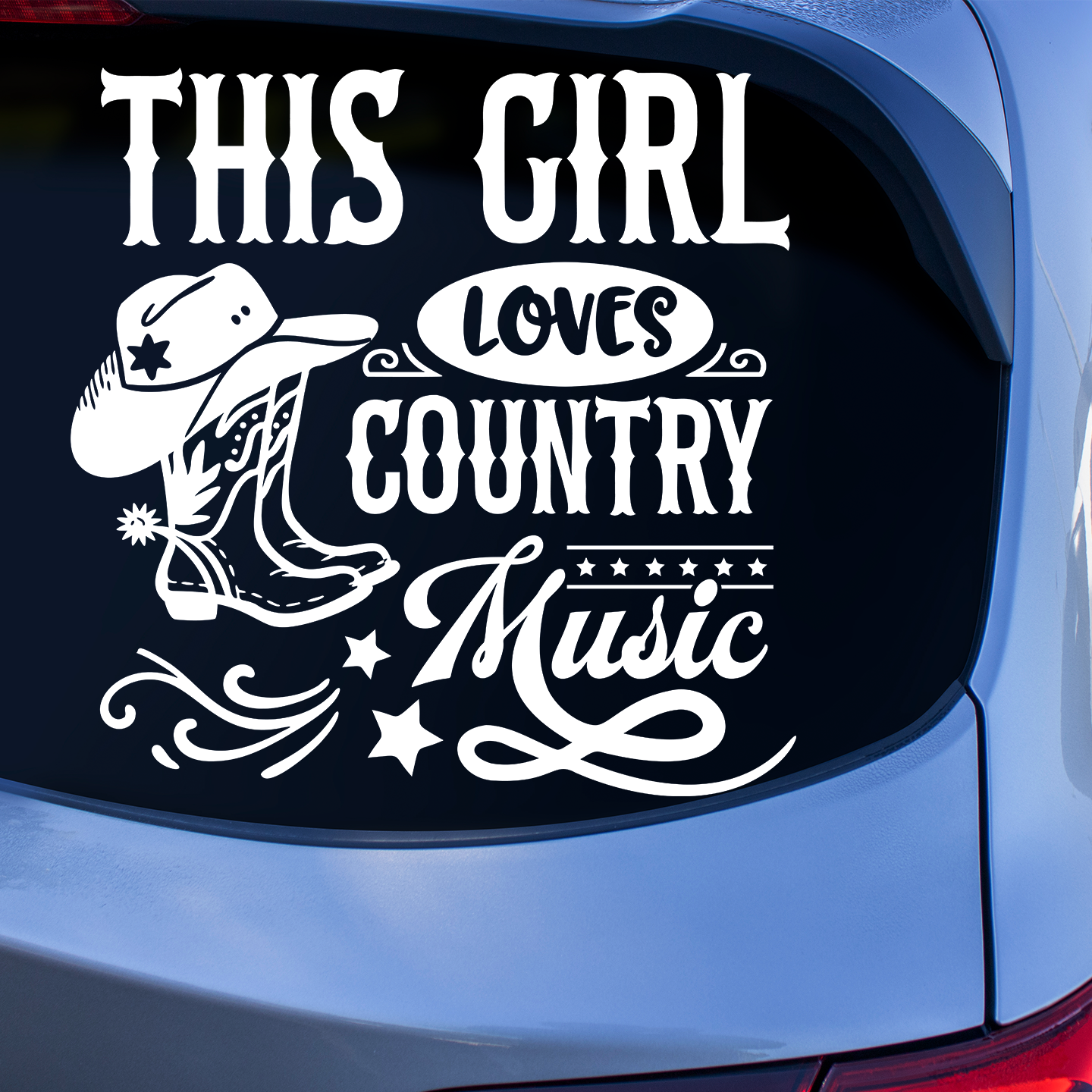 This Girl Loves Country Music Sticker | Western Stickers Cars – Pet ...