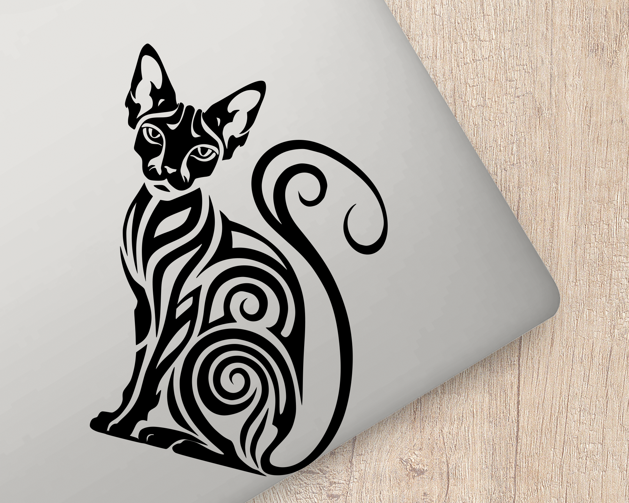 Tribal Sphynx Cat Sticker | Pagan Bumper Stickers – Pet Stickers Australia