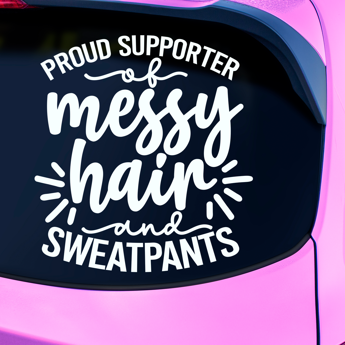 Messy Hair and Sweatpants Sticker | Mama Stickers Cars Australia – Pet ...