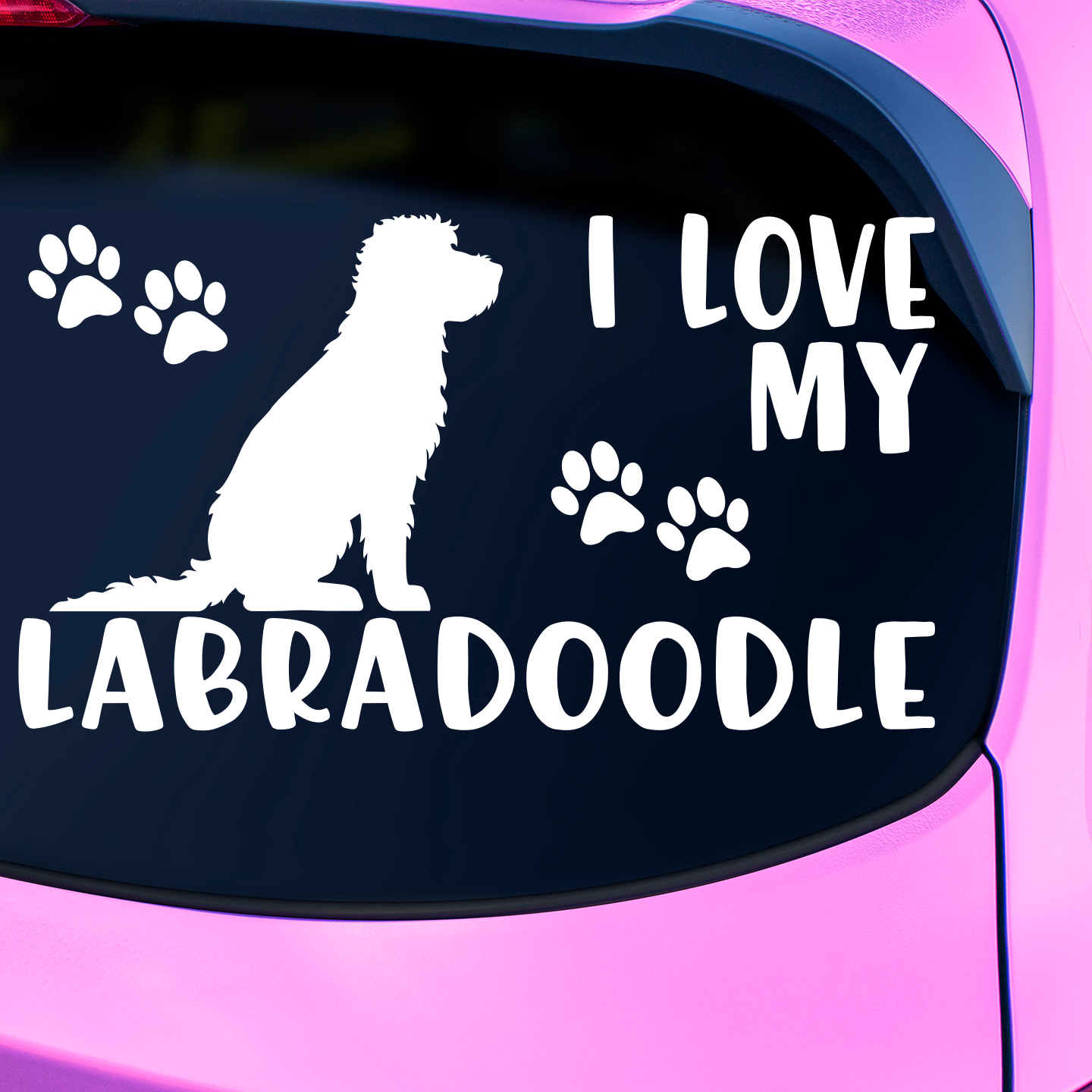 Labradoodle Sticker | Dog Stickers For Cars Australia – Pet Stickers ...