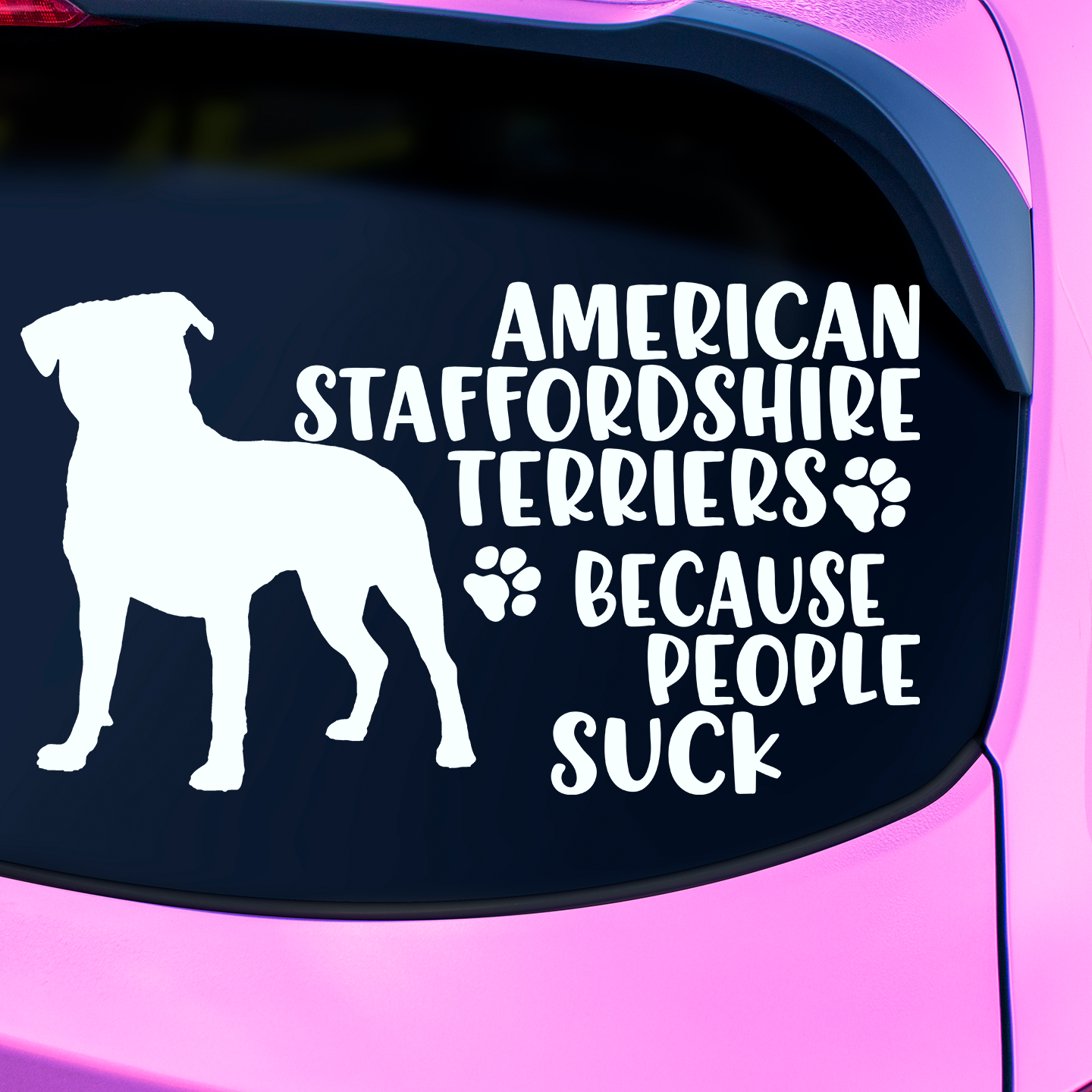 American Staffordshire Sticker | Dog Stickers For Cars Australia – Pet ...