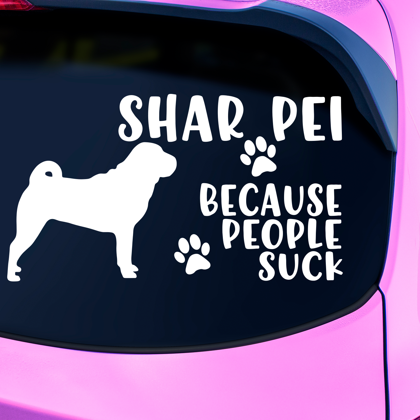 Shar Pei Sticker | Dog Stickers For Cars Australia – Pet Stickers Australia