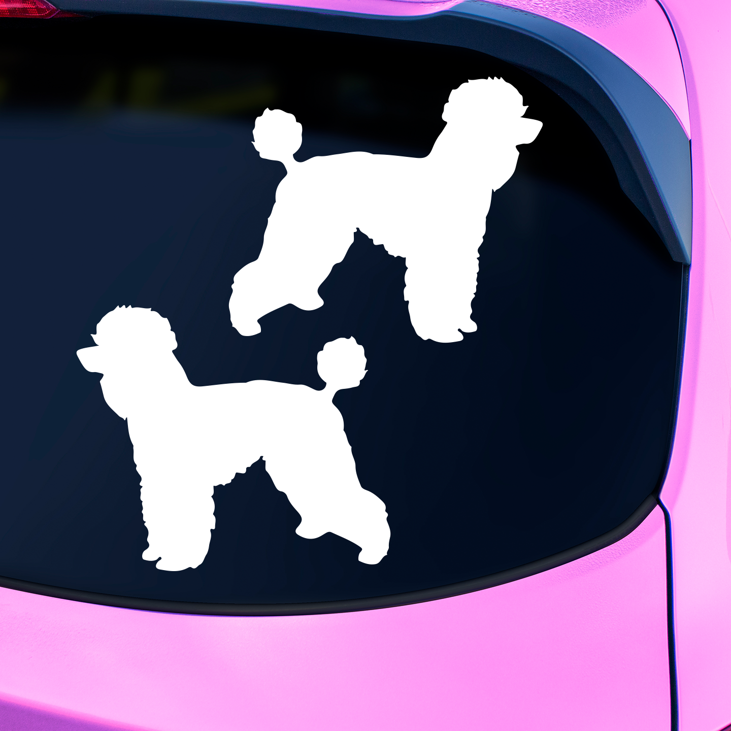 Poodle Silhouette Stickers | Dog Stickers For Cars Australia – Pet ...