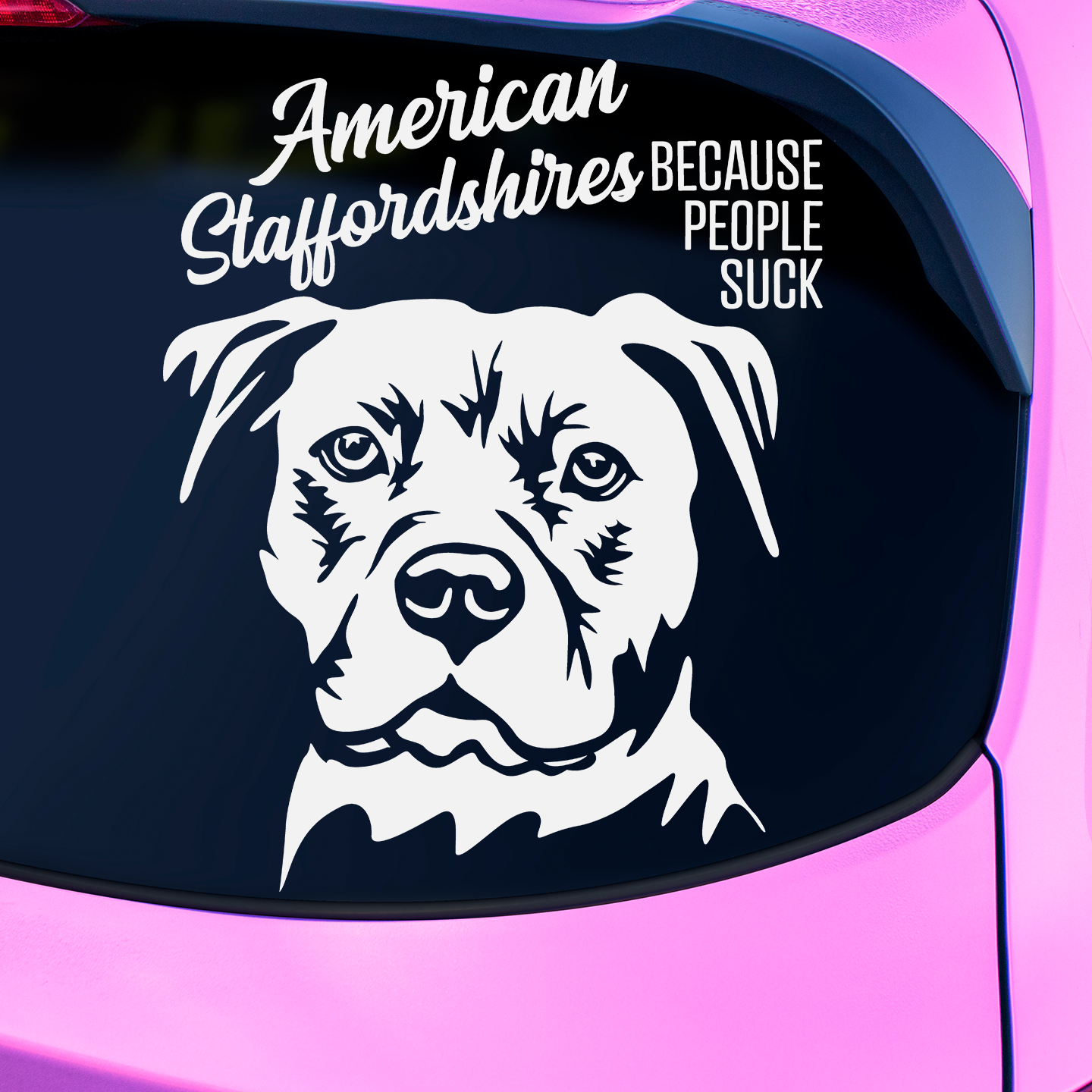American Staffordshire Sticker | Dog Stickers Cars Australia – Pet ...