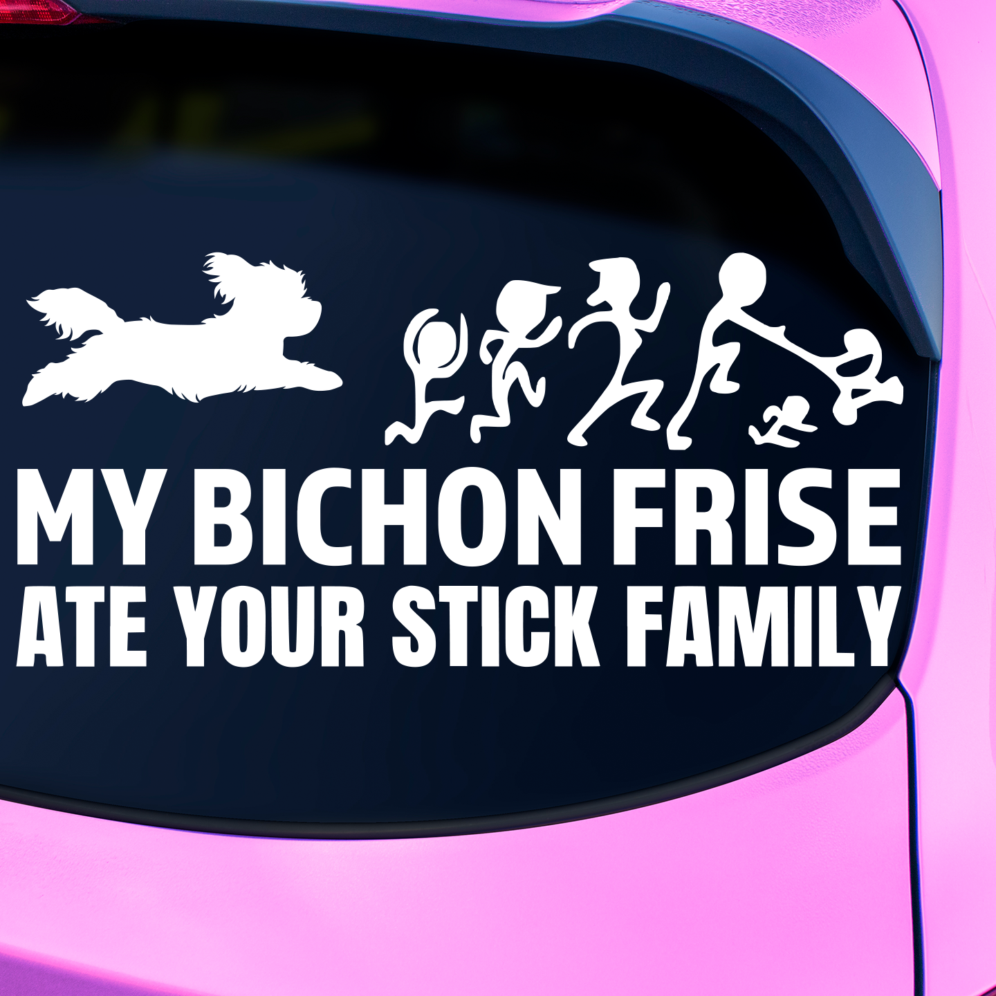 My Bichon Frise Ate Your Stick Family Sticker | Dog Stickers – Pet ...
