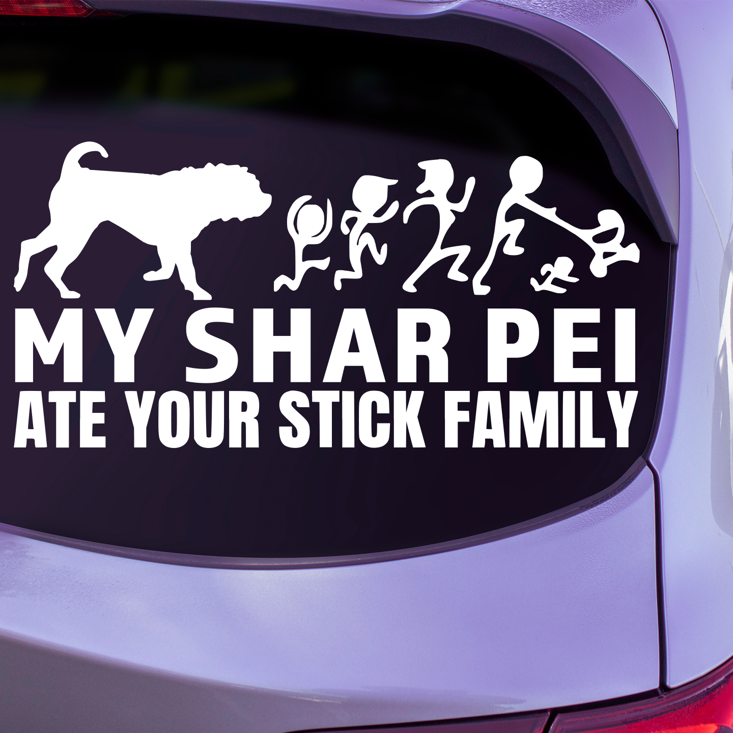 Shar Pei Sticker | Dog Stickers For Cars Australia – Pet Stickers Australia