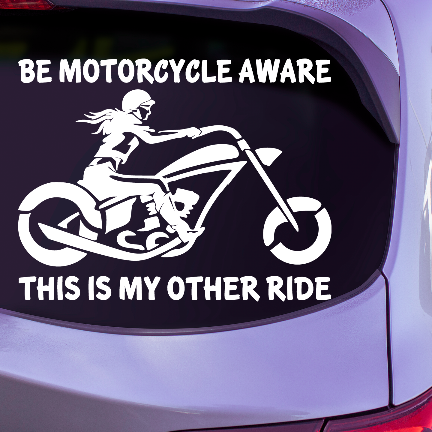 Motorcycle Aware Girl Rider Cruiser Sticker | Stickers Australia – Pet ...