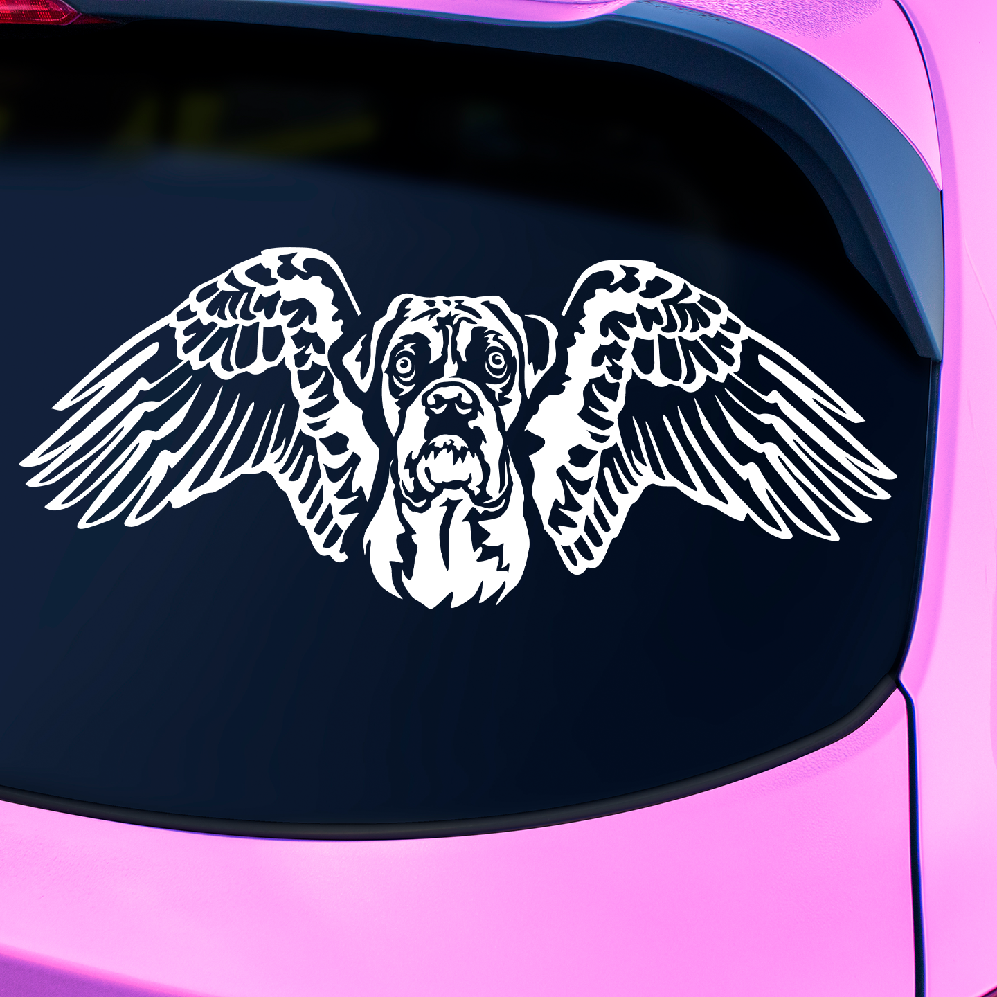 Boxer Angel Dog Sticker | Dog Stickers For Cars Australia – Pet ...