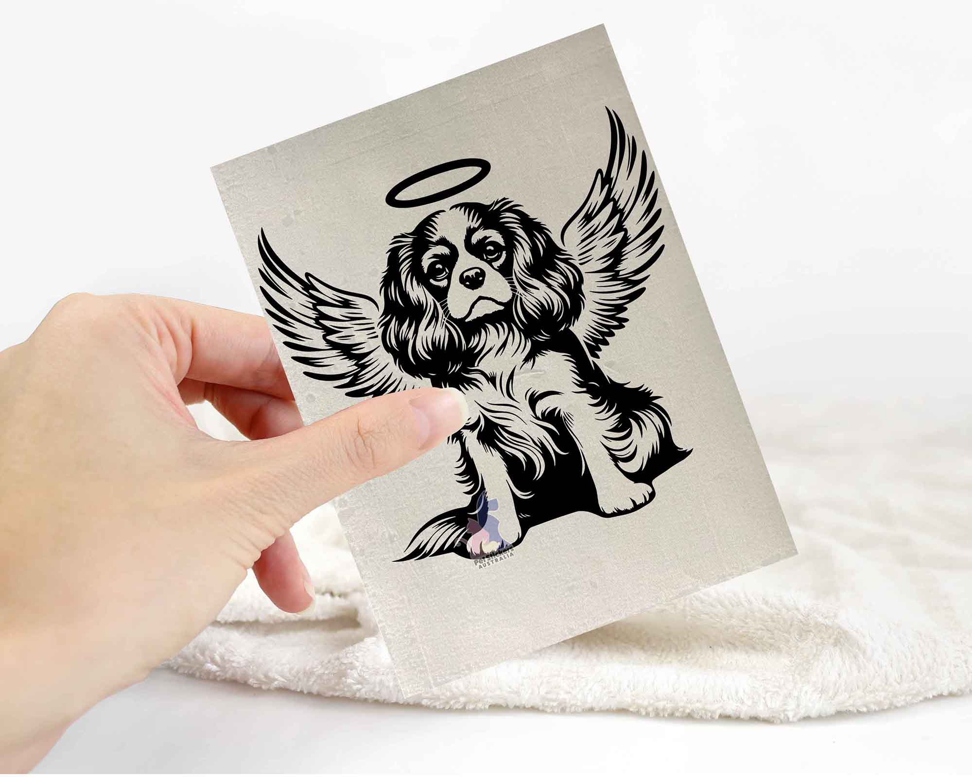Cavalier King Charles Spaniel Angel Sticker | Decals Australia – Pet ...