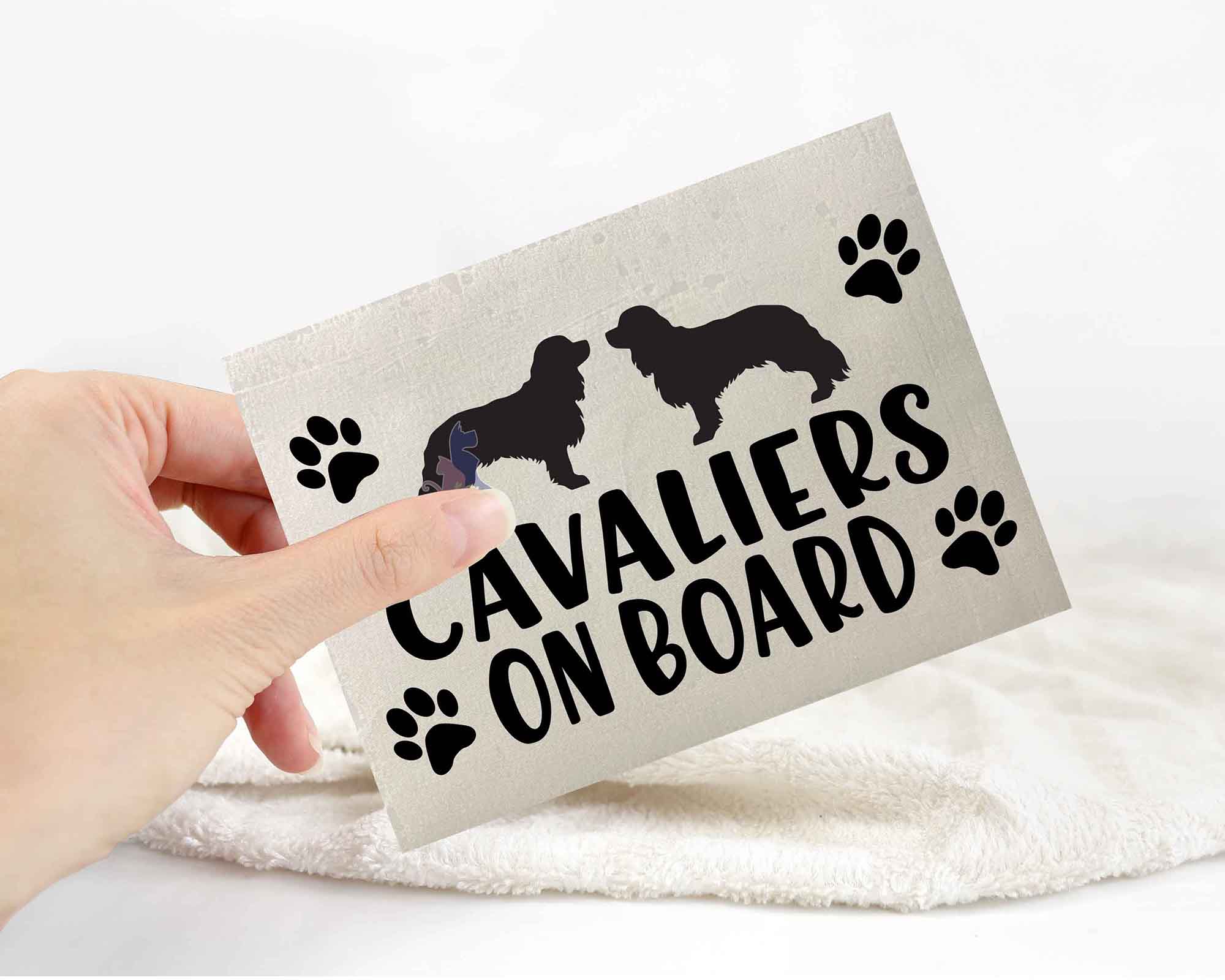Cavaliers On Board Sticker | Dogs In The Car Stickers – Pet Stickers ...
