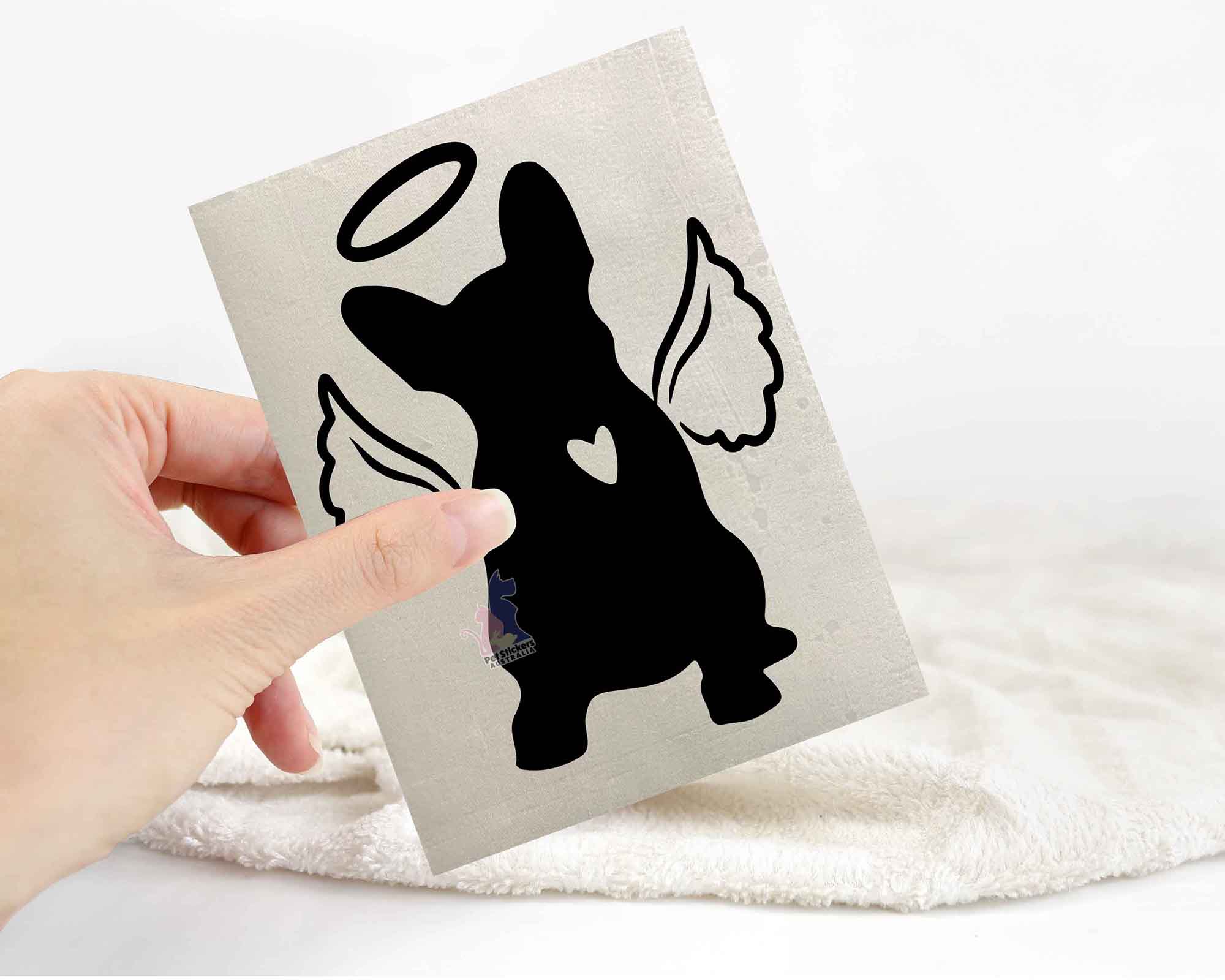 French Bulldog With Angel Wings Sticker | Dog Memorial Decals – Pet ...