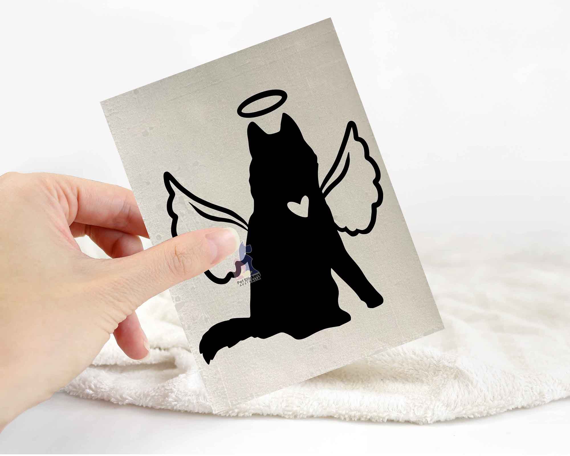 Siberian Husky With Angel Wings Sticker | Dog Memorial Decals – Pet ...
