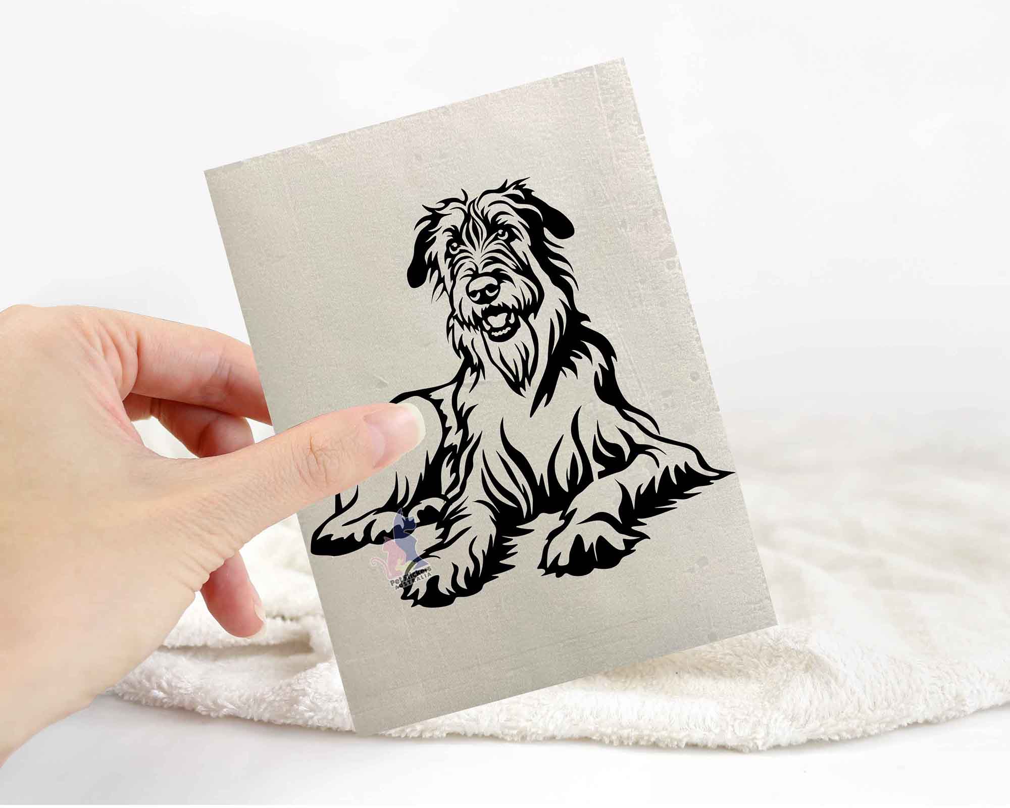 Irish Wolfhound Sticker | Dog Stickers Cars Australia – Pet Stickers ...