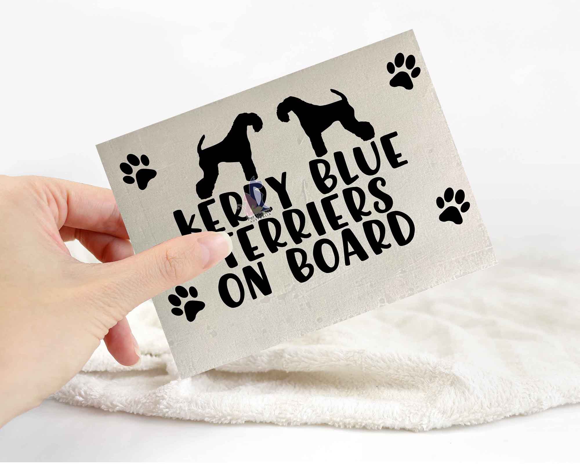 Kerry Blue Terriers On Board Sticker | Dog Stickers Australia – Pet ...