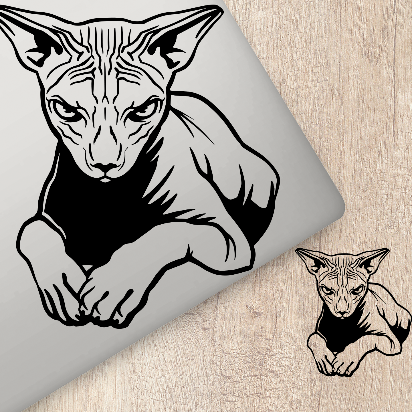 Sphynx Cat Sticker | Cat Stickers For Cars Australia – Pet Stickers ...