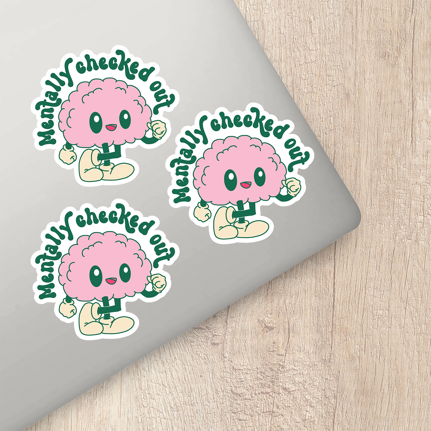 Mental Health Stickers -- Mentally Checked Out Happy Brain – Pet ...