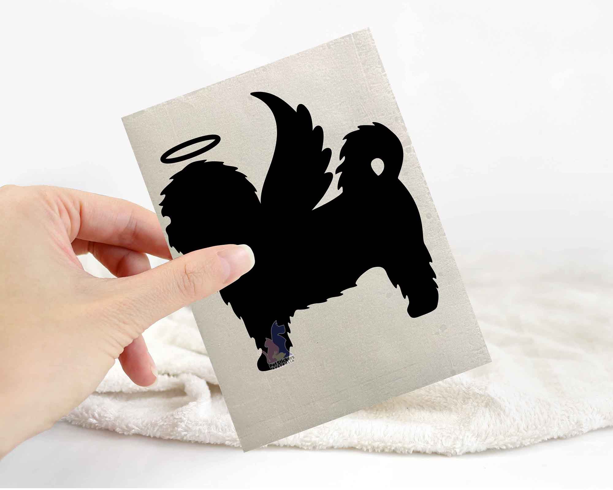 Shih Tzu Angel Wings Sticker | Dog Stickers For Cars Australia – Pet ...