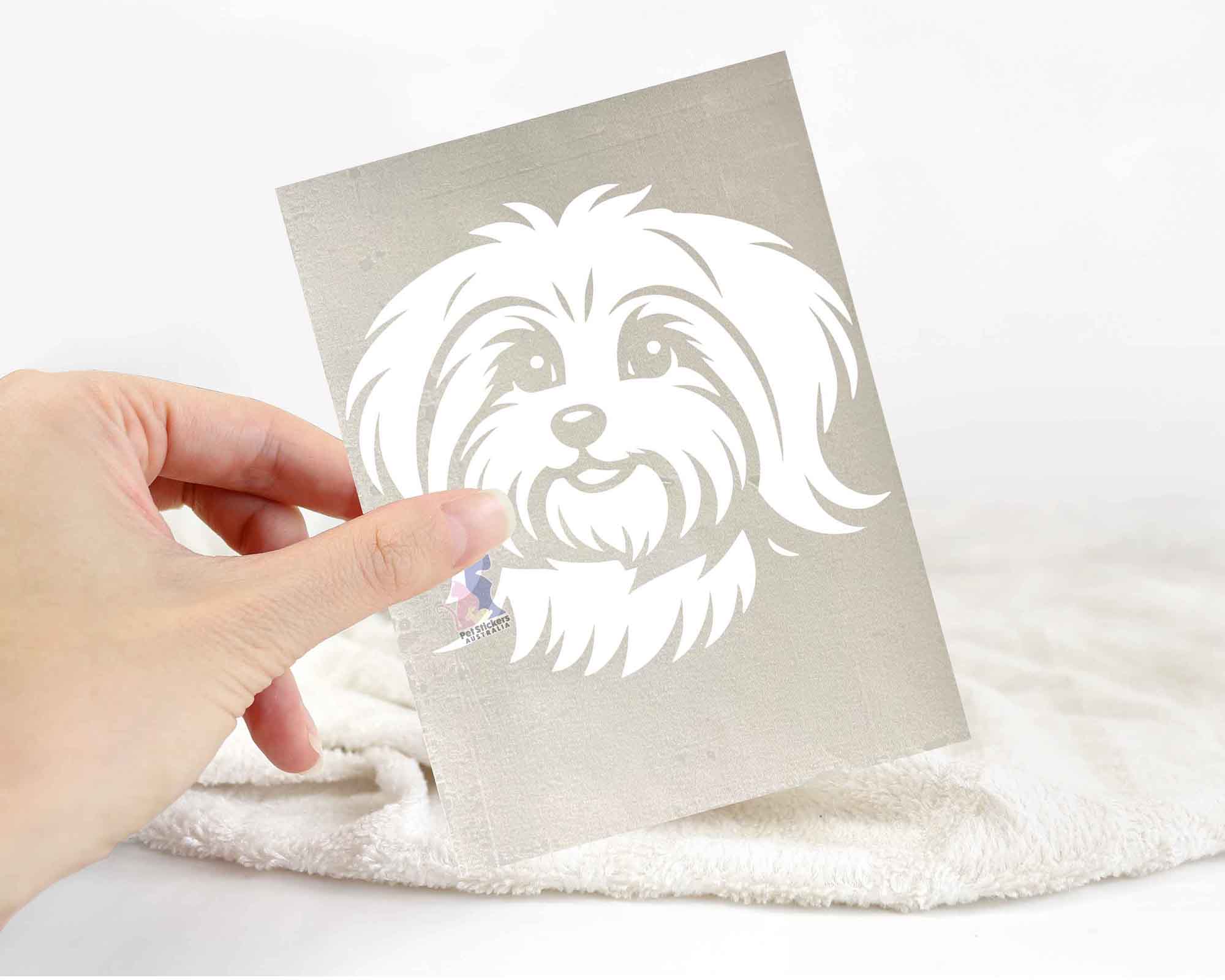 Maltese Dog Sticker | Dog Stickers For Cars Australia – Pet Stickers ...