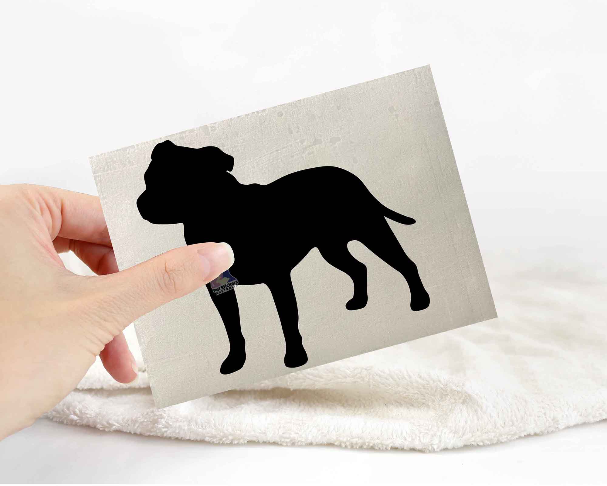 Staffy Silhouette Stickers | Dog Stickers For Cars – Pet Stickers Australia