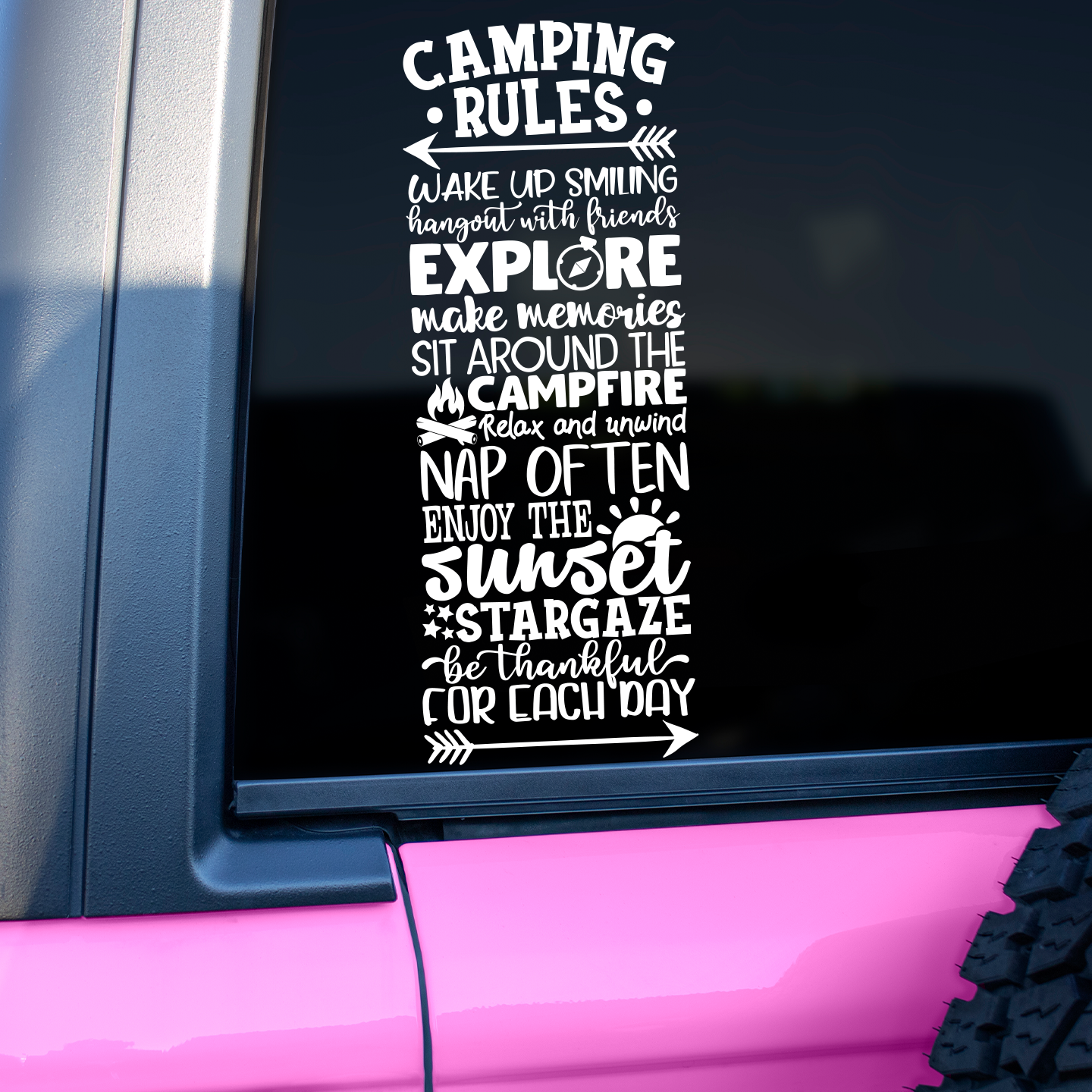 Camping Rules Sticker | Travel Touring Stickers Australia – Pet ...
