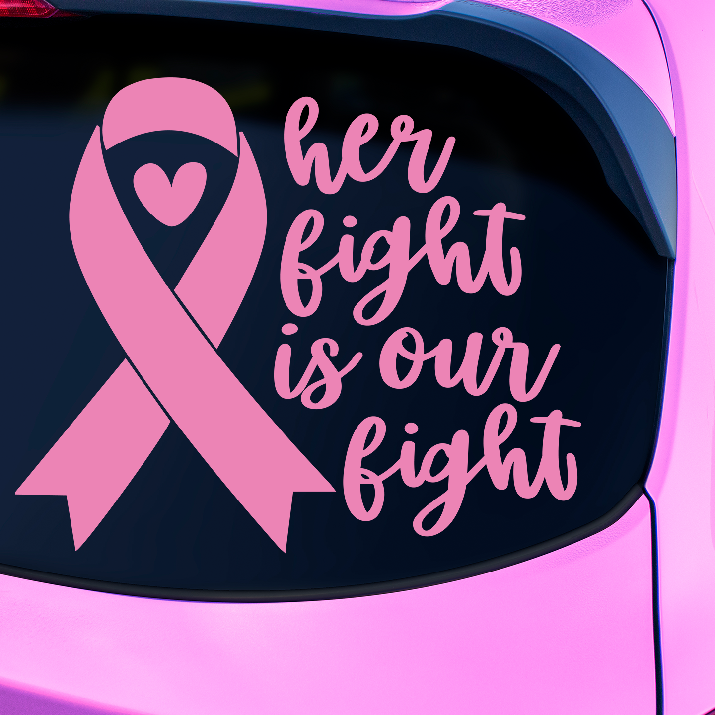 Cancer Ribbon Her Fight Sticker | Awareness Stickers – Pet Stickers ...