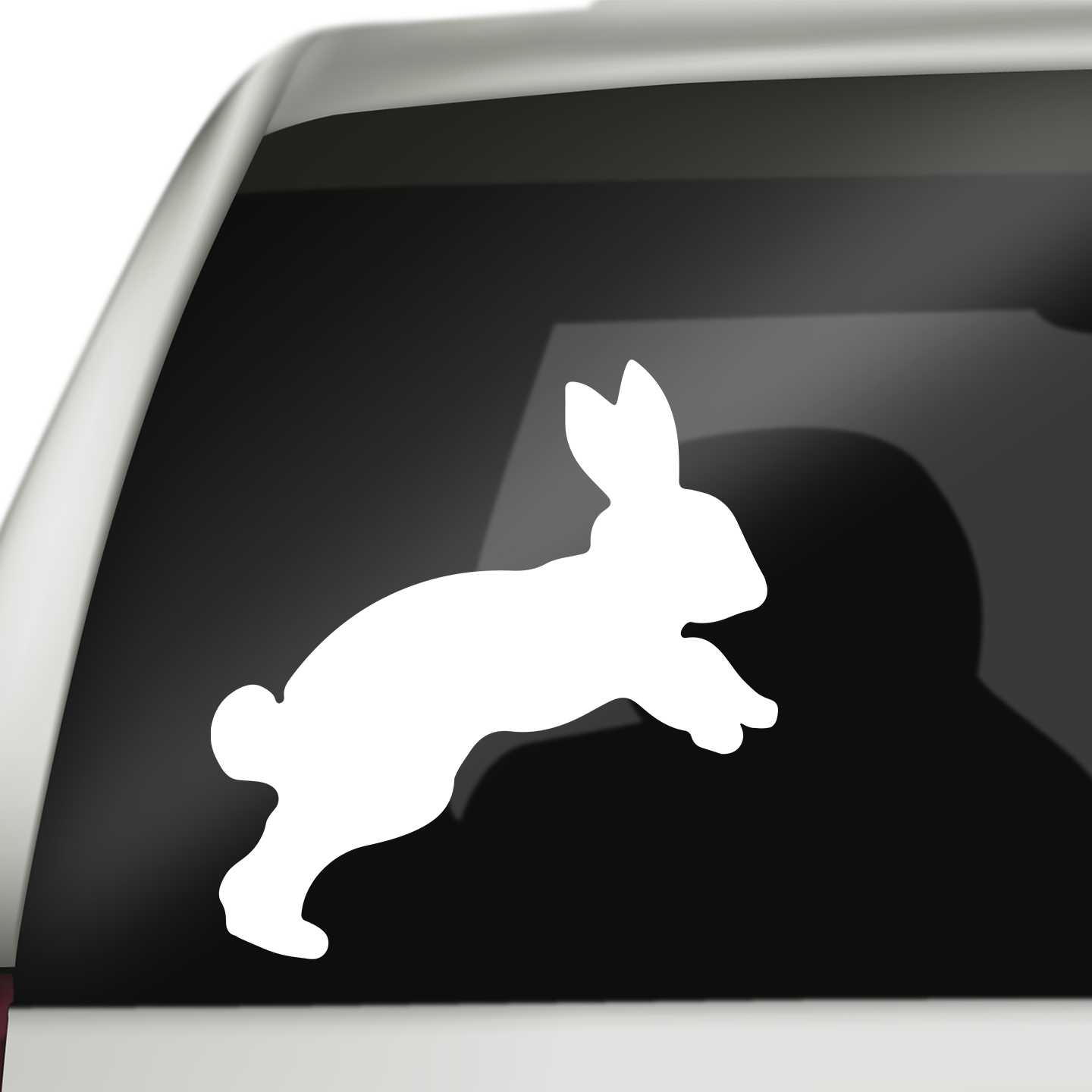 Rabbit Silhouette Sticker | Made In Tasmania – Pet Stickers Australia