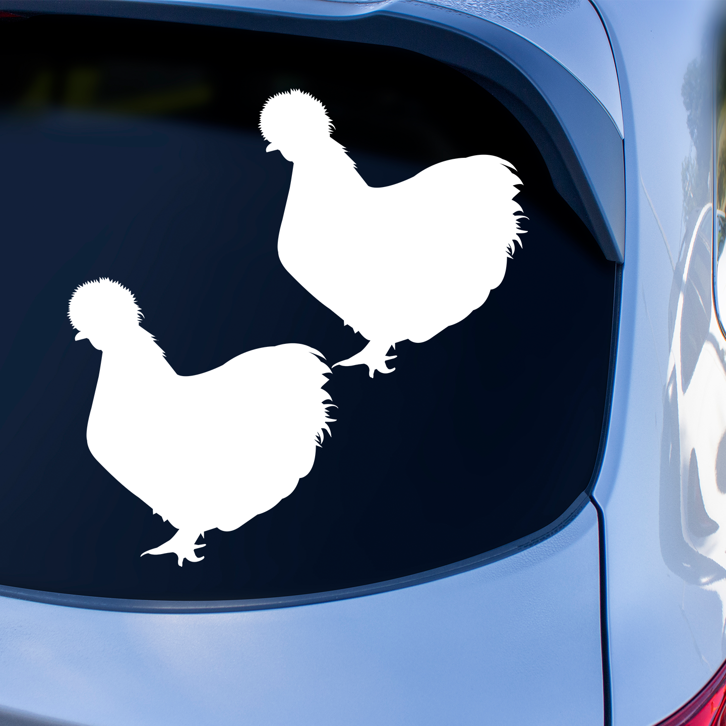 Silkie Chicken Silhouette Sticker | Chicken Stickers For Cars – Pet ...