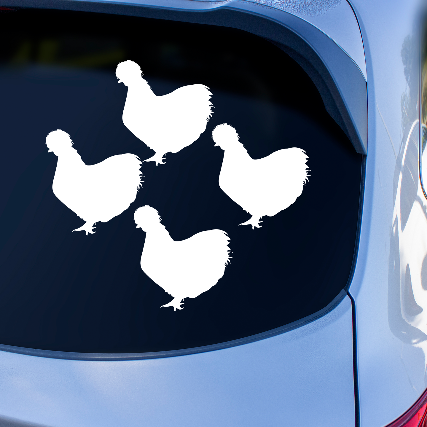 Silkie Chicken Silhouette Sticker | Chicken Stickers For Cars – Pet ...