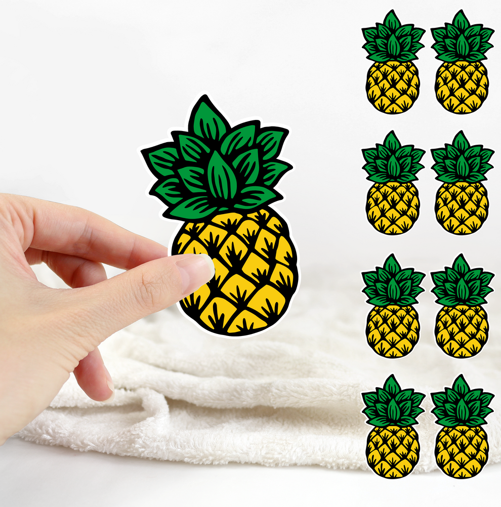 Pineapple Stickers | Upside Down Pineapple Stickers – Pet Stickers ...