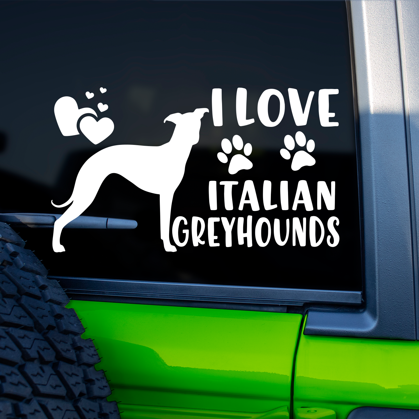 Italian Greyhound Dog Sticker | I Love Italian Greyhounds – Pet ...