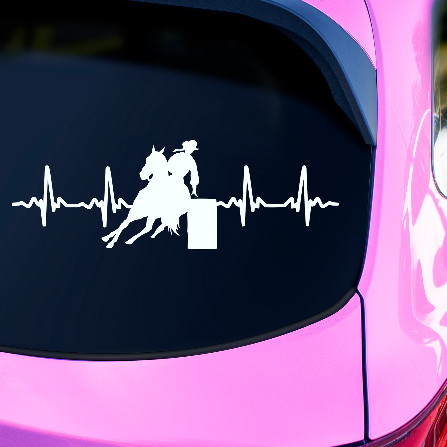 Barrel Racing Sticker | Horse Stickers For Cars Australia – Pet ...