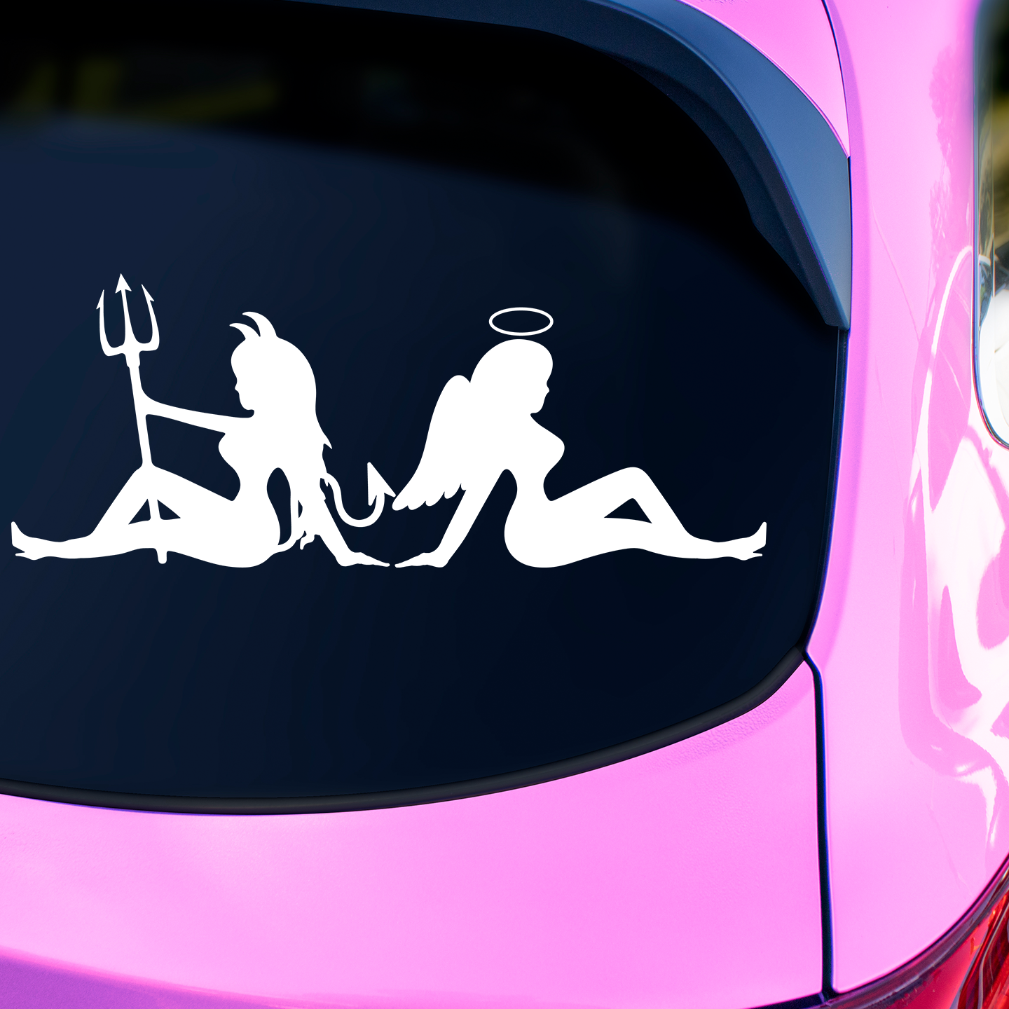 Devil And Angel Girls Sticker | Retro Stickers For Cars Australia – Pet ...