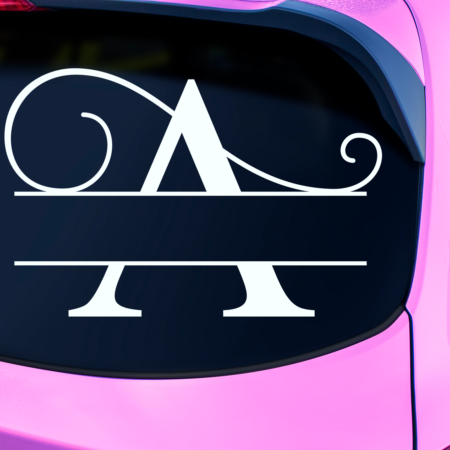 Custom Monogram Split Letter Sticker | Personalised Australia – Pet ...