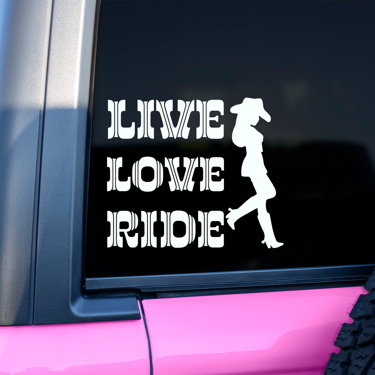 Live Love Ride Sticker | Cowgirl Stickers For Cars Australia – Pet ...