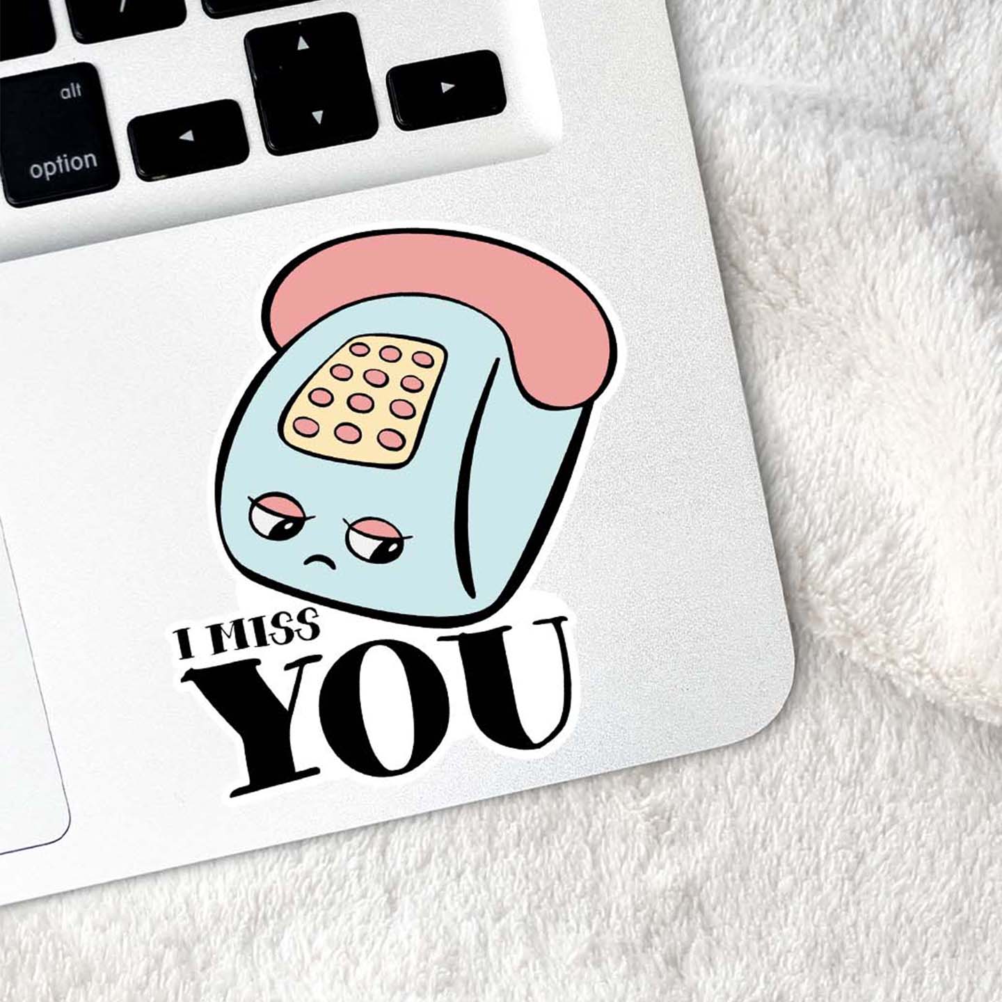 Retro I Miss You Sticker | Laptop Phone Stickers Australia – Pet ...