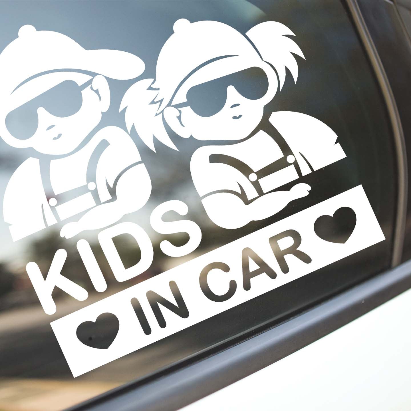 Kids In Car Sticker | Funny Car Decals Australia – Pet Stickers Australia