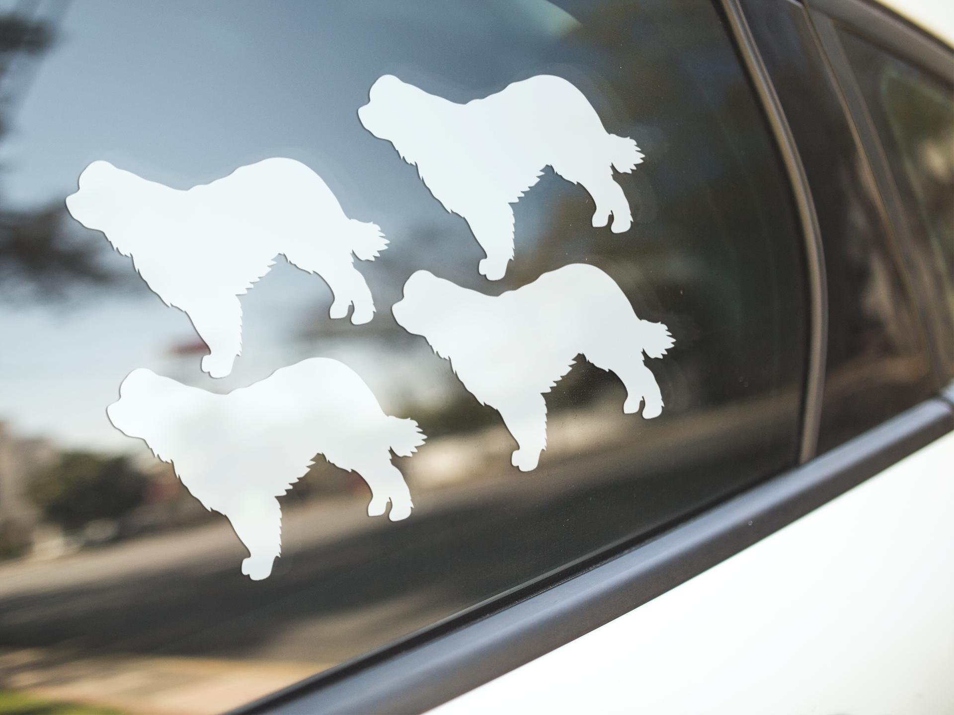 Newfoundland Dog Silhouette Sticker | Dog Decals Australia – Pet ...