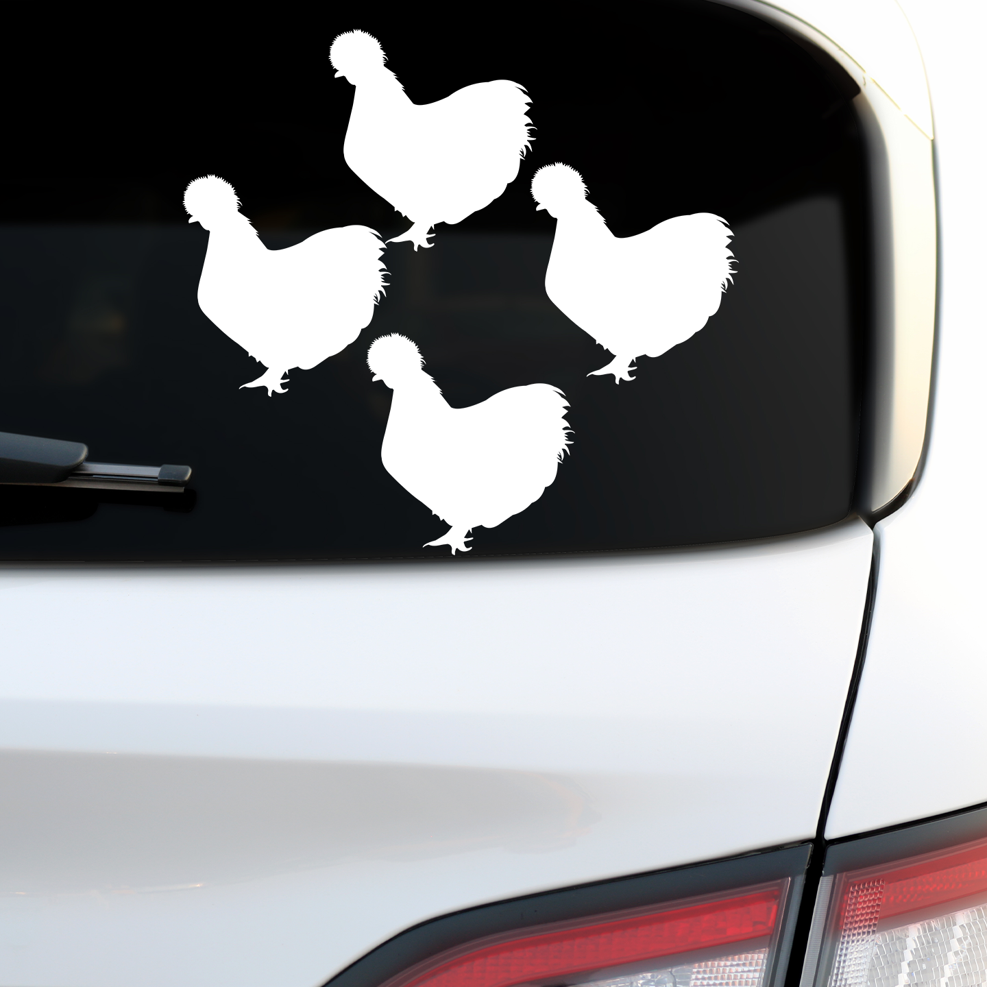 Silkie Chicken Silhouette Sticker